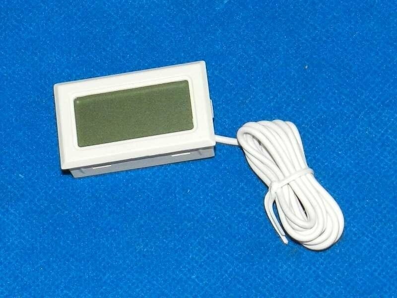 THE001UN - Электронный термометр с выносным датчиком -50°С/110°С (белый) батарейки НЕ входят В комплект!