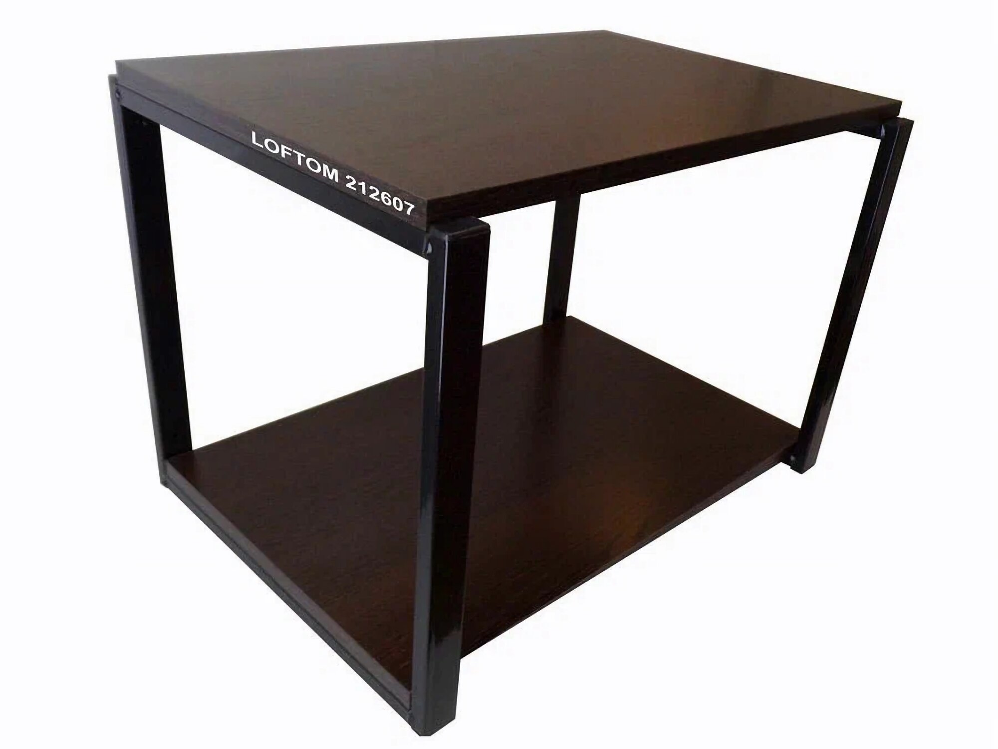 Полка для техники GARROSS "SIBERIA 212607", две полки 35х54 см, высота 38 см, каркас чёрный, цвет полок венге