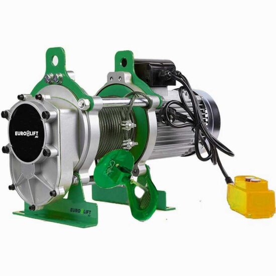 Euro-lift Лебедка электрическая KCD PRO 750/1500 кг, 60/30 м, U=220 В