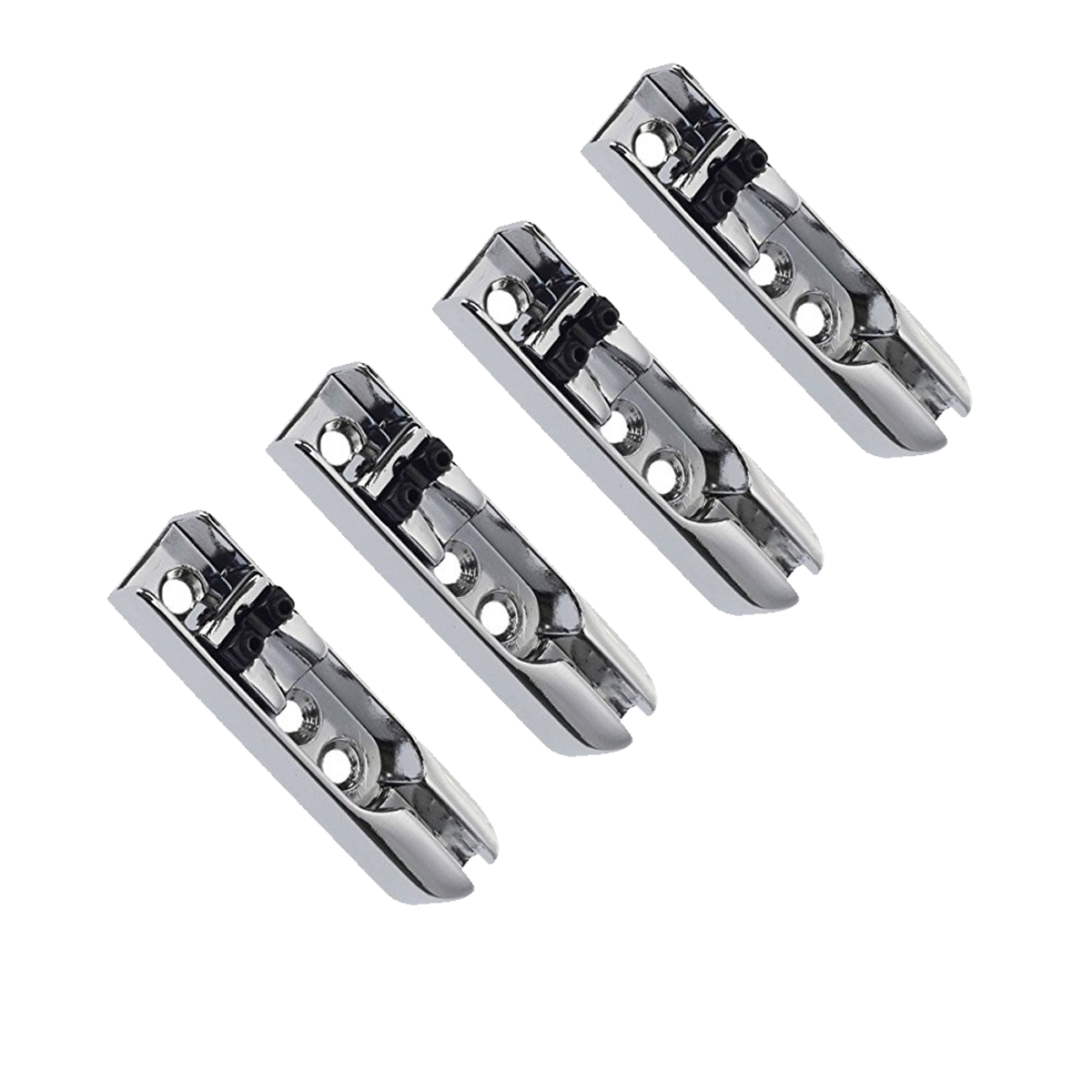 Бридж для 4-струнной бас-гитары PARTSLAND BB116CR-4, из одиночных бриджей, хром