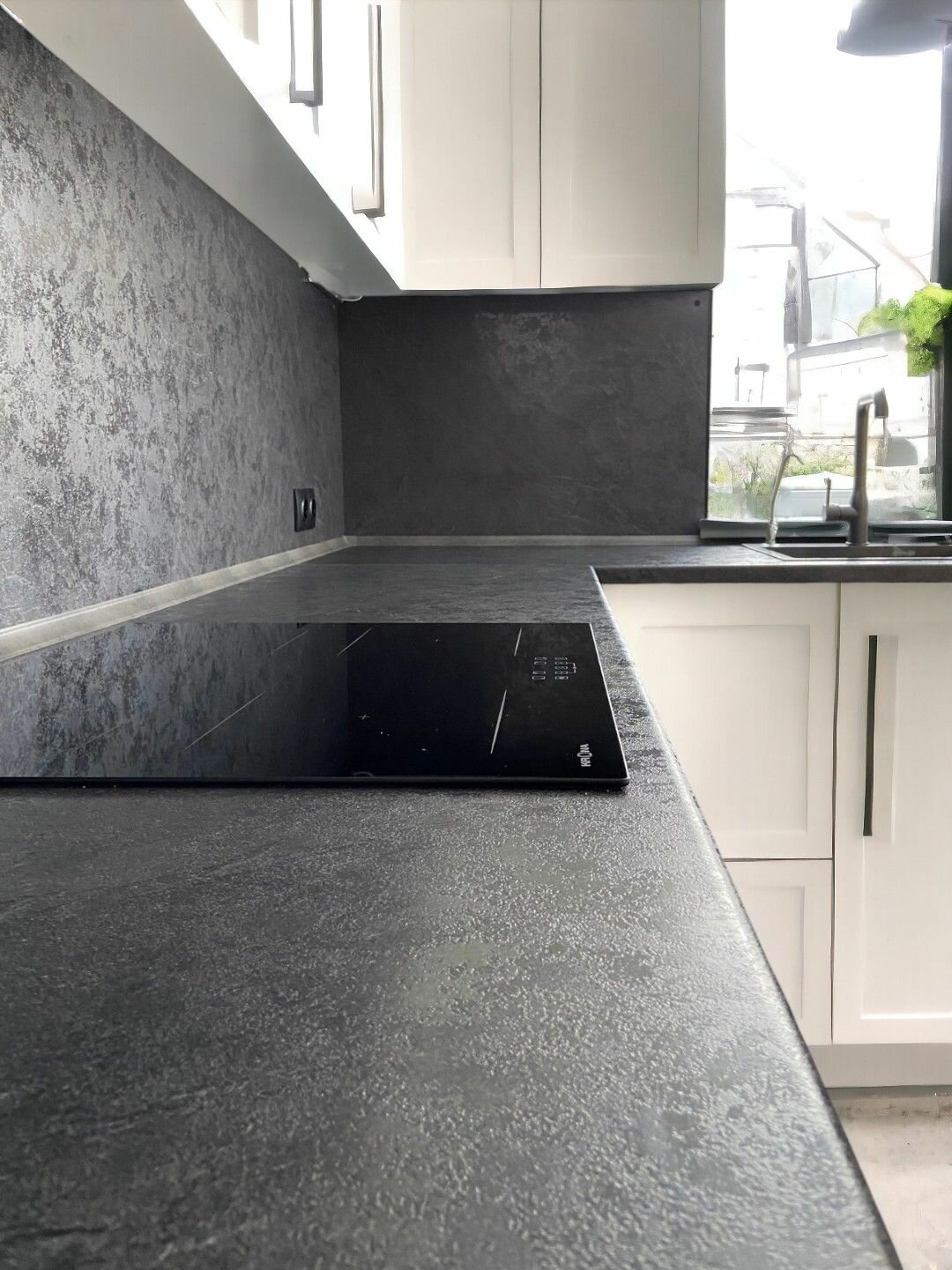 Столешница для кухни Скиф 800х500x26мм с кромкой. Цвет - Тёмная луна