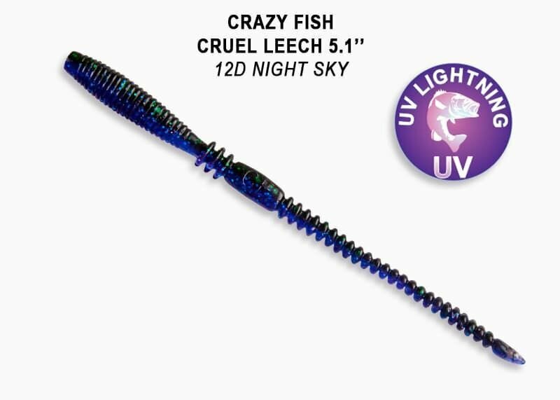 Силиконовые приманки Crazy Fish Cruel Leech 5.1" 42-130-12d-6