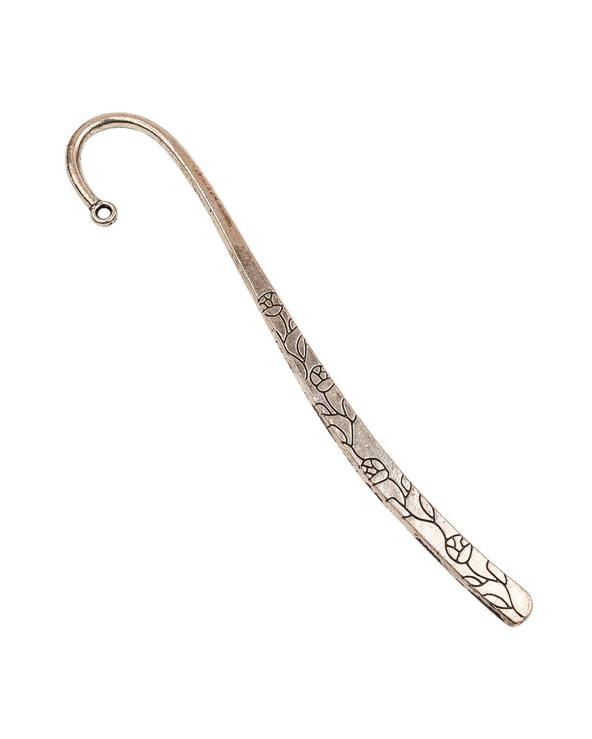 Закладка для книг металлическая "старинное серебро", длина 120 мм