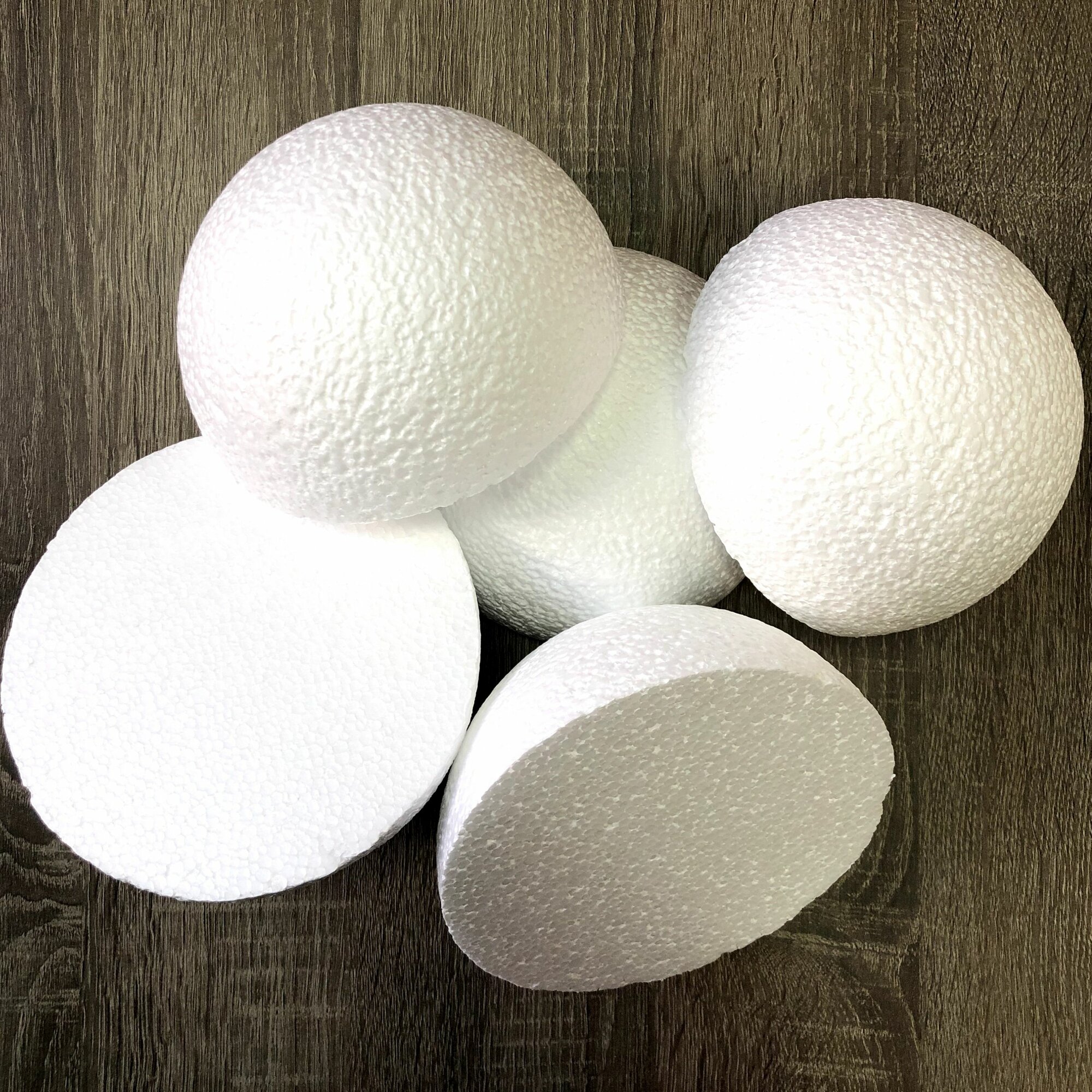 Полусфера из пенопласта 12см, 5шт / Заготовки для творчества, поделок