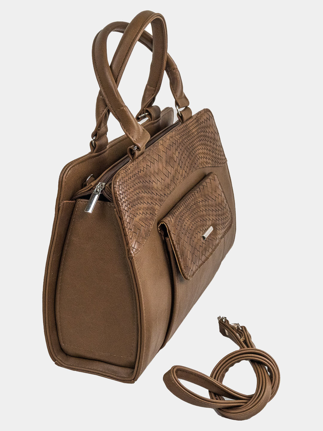 Сумка женская №590 коричневая плтенка Аrlion Россия (уценка)