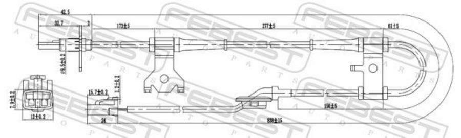 FEBEST 07606003 Датчик ABS SUZUKI GRAND VITARA 01- пер. лев.