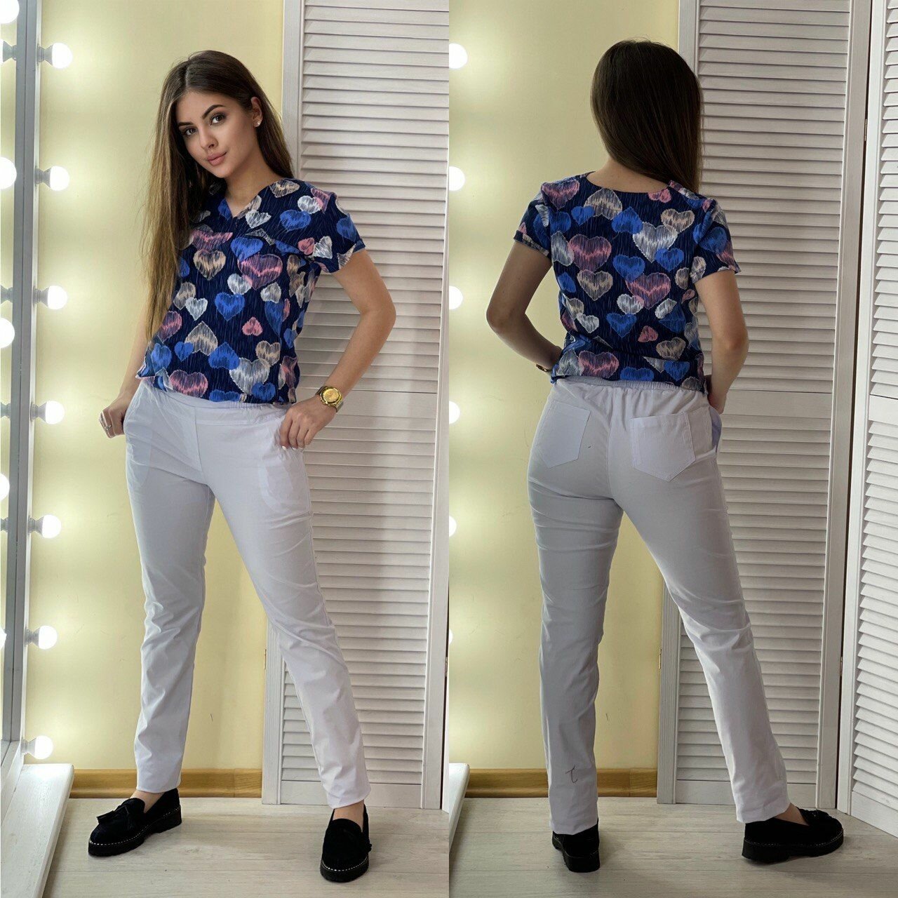 Брюки рабочие SPECMED-ODEGDA С-375-Э, хлопок/полиэстер, размер 60, белые