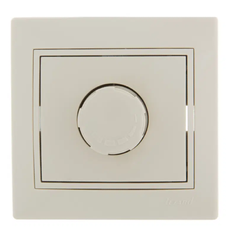 Диммер Lezard / Лезард Mira поворотно-нажимной, кремовый, мощностью 800Вт 220В IP20 / электрика