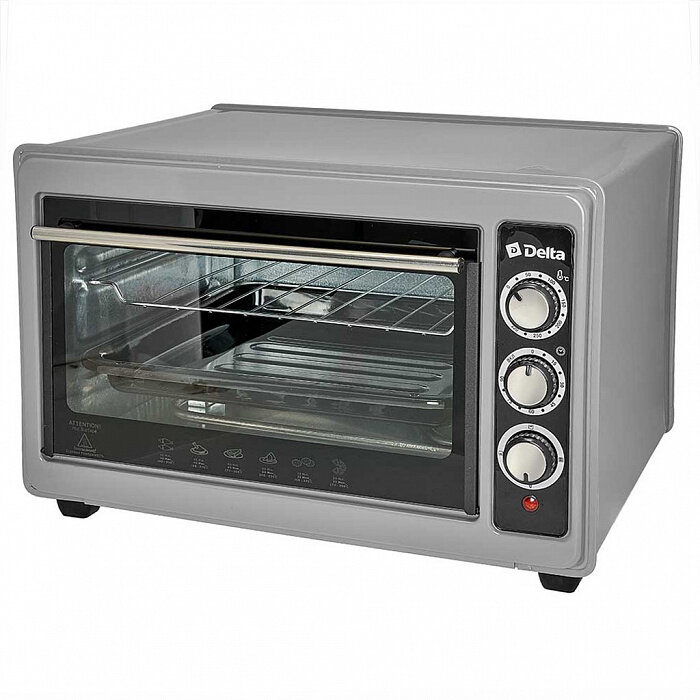Духовка Электрическая 1300 Вт 37 Л Delta D-0123 Серая