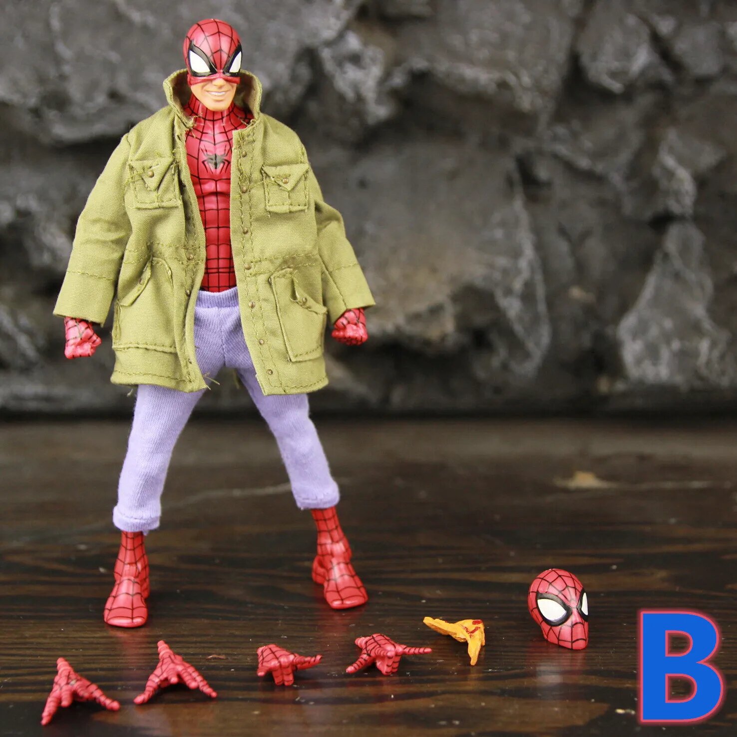 Hot Toys Marvel Classic Spider Man 6" Action Figure B - Clothing Spider