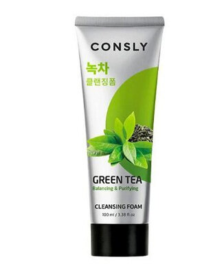 Consly FOAM Пенка для умывания балансирующая кремовая с экстрактом зеленого чая Green Tea Balancing Creamy Cleansing Foam, 100 мл