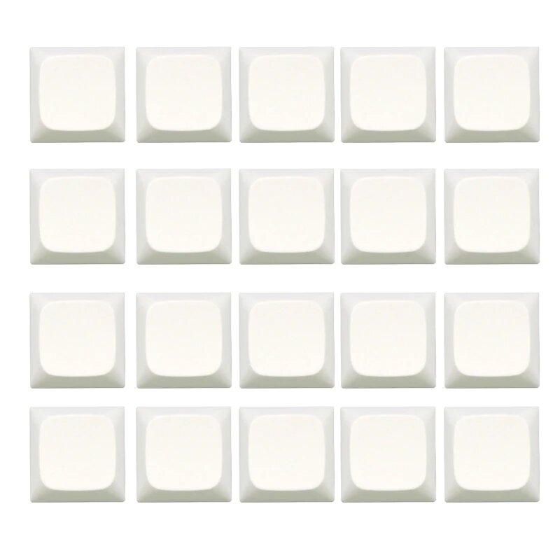 B0KA PBT пустые колпачки для клавиш механической клавиатуры XDA профиль 20 шт. White