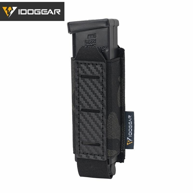 Подсумок IDOGEAR Тактический 9 mm с одним держателем для карт Камуфляжная сумка мобильного телефона из углеродного волокна 3589