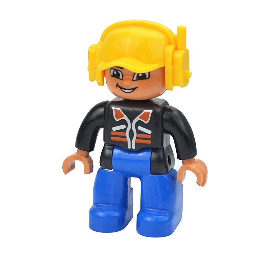 Лего Duplo фигурка мальчика в наушниках, цвет Woker C