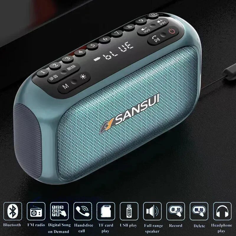 SANSUI F31 Black Bluetooth динамик — фото 1