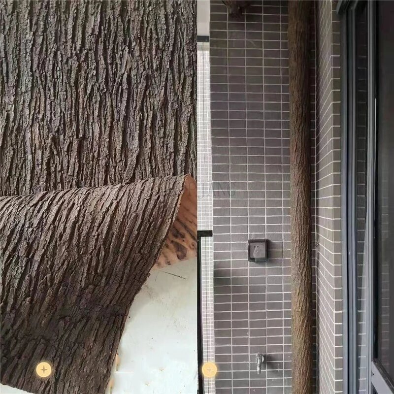 Искусственная кора для декора труб 50CMx1M, Back adhesive style