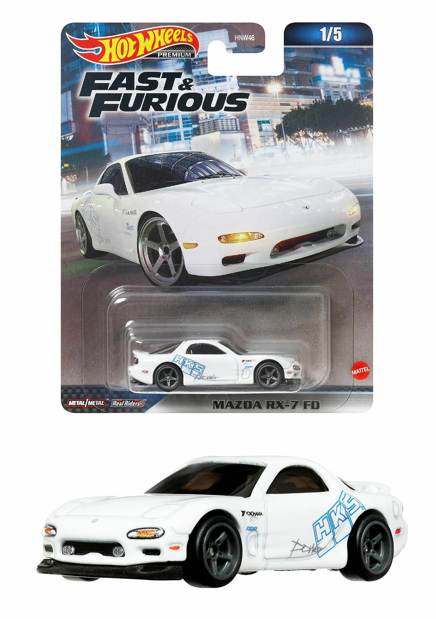 Модельки машин металлические машинка Mattel Hot Wheels Fast and Furious MAZDA RX-7 FD