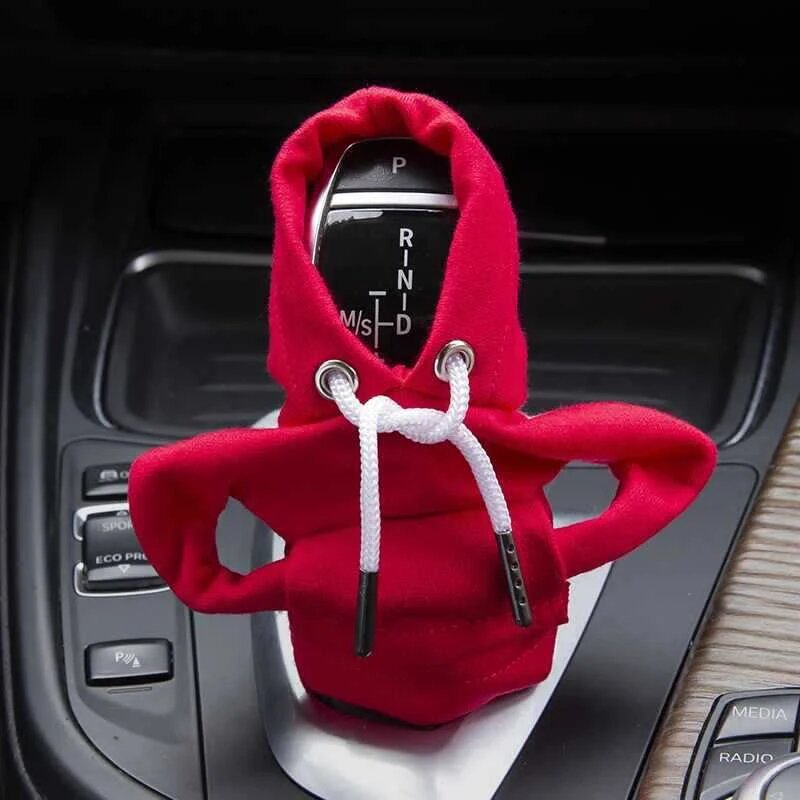 Толстовка с капюшоном для автомобиля, модная толстовка с капюшоном для переключения передач, автомобильная ручка переключения передач, толстовка с ручной ручкой, чехол для переключения рычага Red