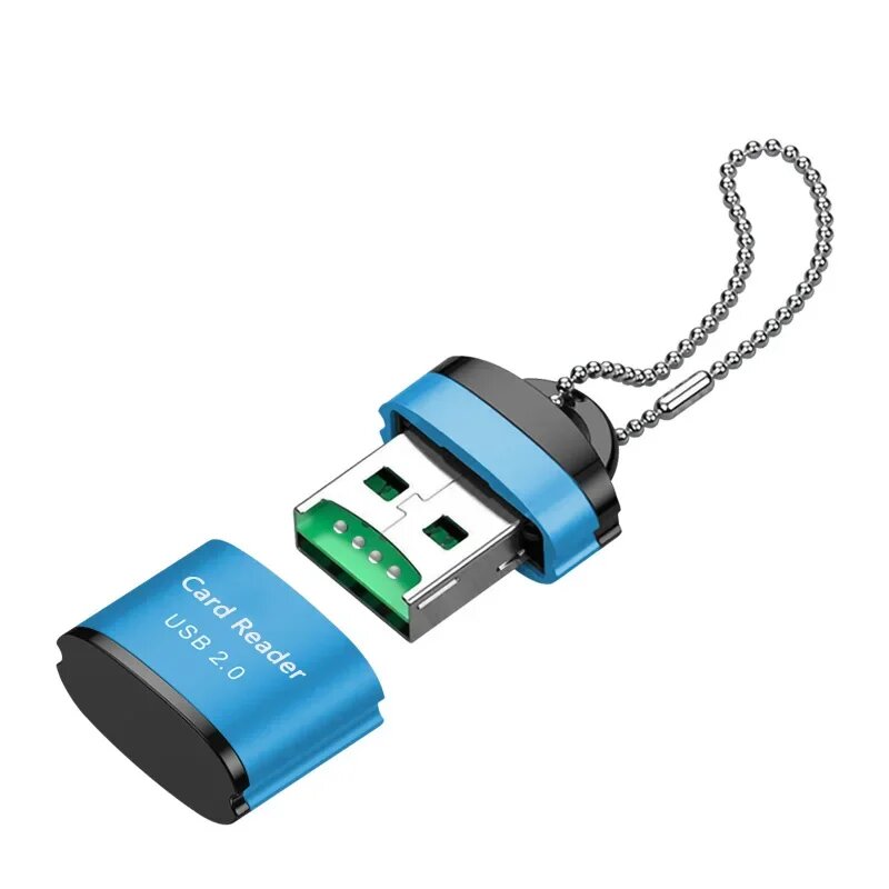 Для USB Micro SD/TF Card Reader USB 2.0 Мини-устройство чтения карт памяти мобильного телефона Blue