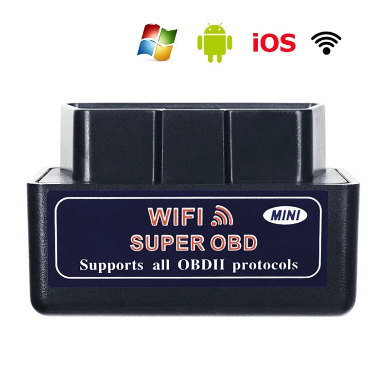 Super Mini OBD WIFI V1.5 Черный OBD2 адаптер