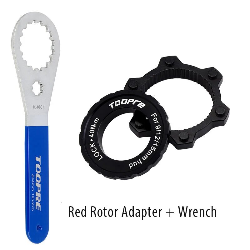 RISK Адаптер дискового тормоза CenterLock на 6 болтов 44 мм Black with Wrench