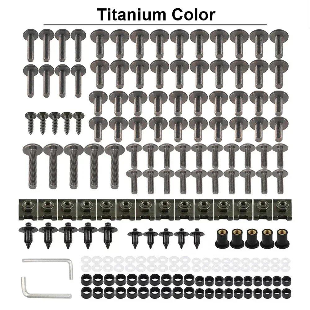 Комплект болтов для обтекателя мотоцикла, винтовых гаек, зажимов и гаек, для Suzuki 8, Серый, серый