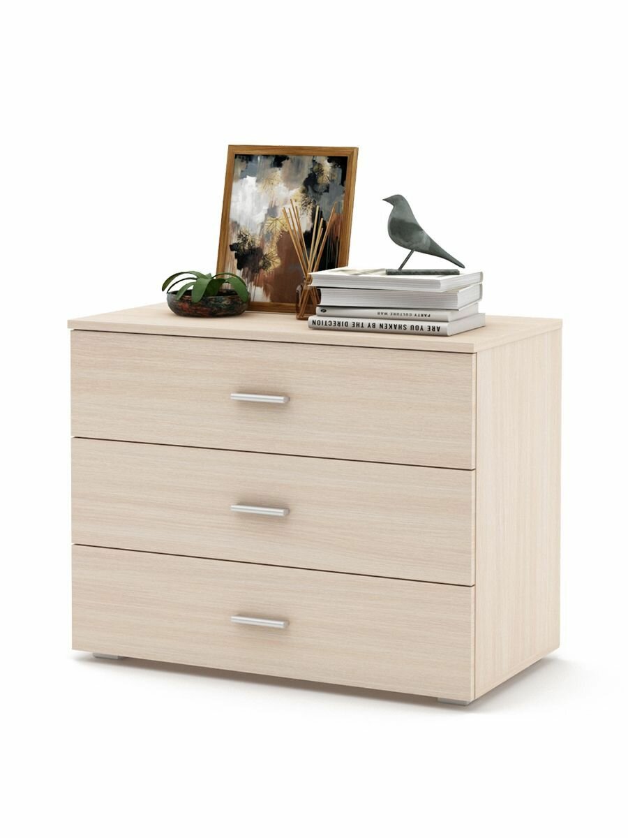 Комод для одежды с ящиками "Мартин 2", современный стиль, 80,4 см x 40 см x 63,3 см, дуб молочный