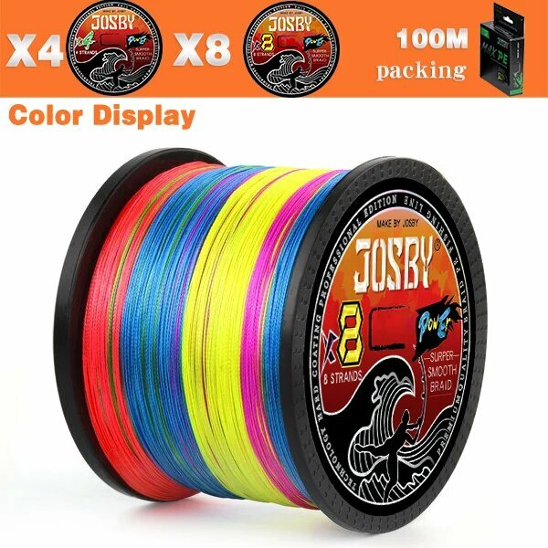 Плетенка JOSBY X8 Multicolor 100м, 0.14мм
