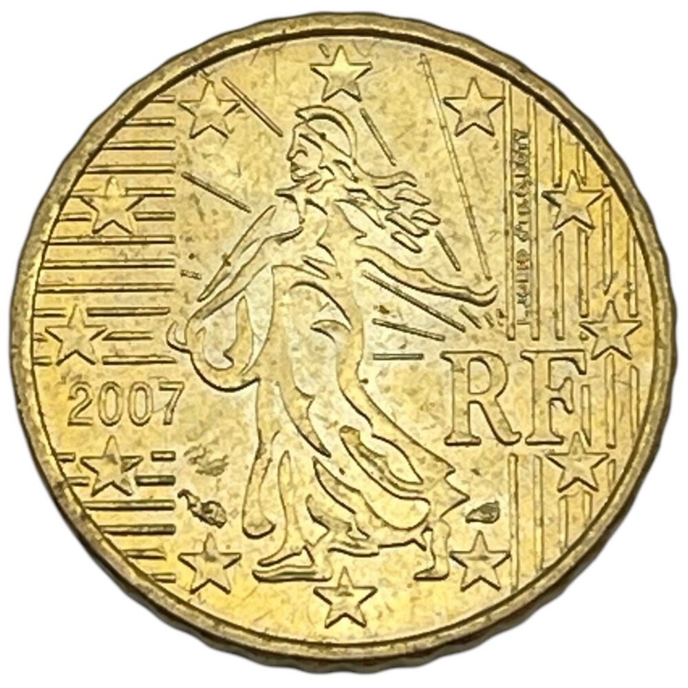 Франция 10 евроцентов 2007 г.