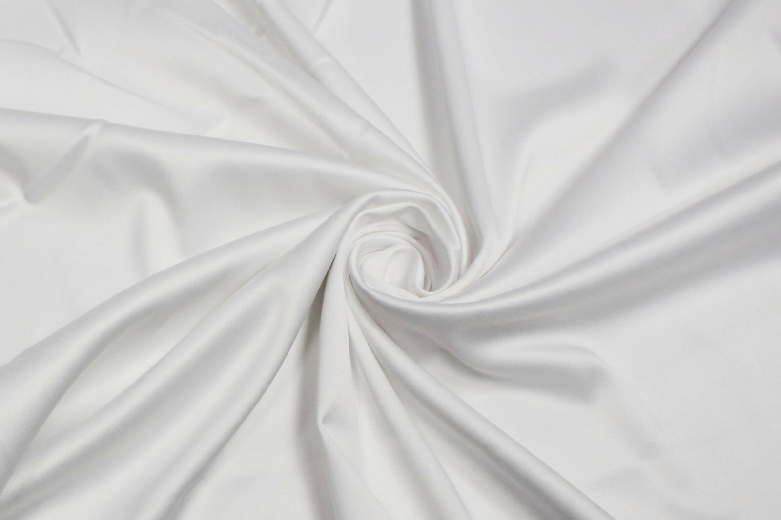 Ткань Атлас стрейч костюмный белый, ш145см, 0,5 м