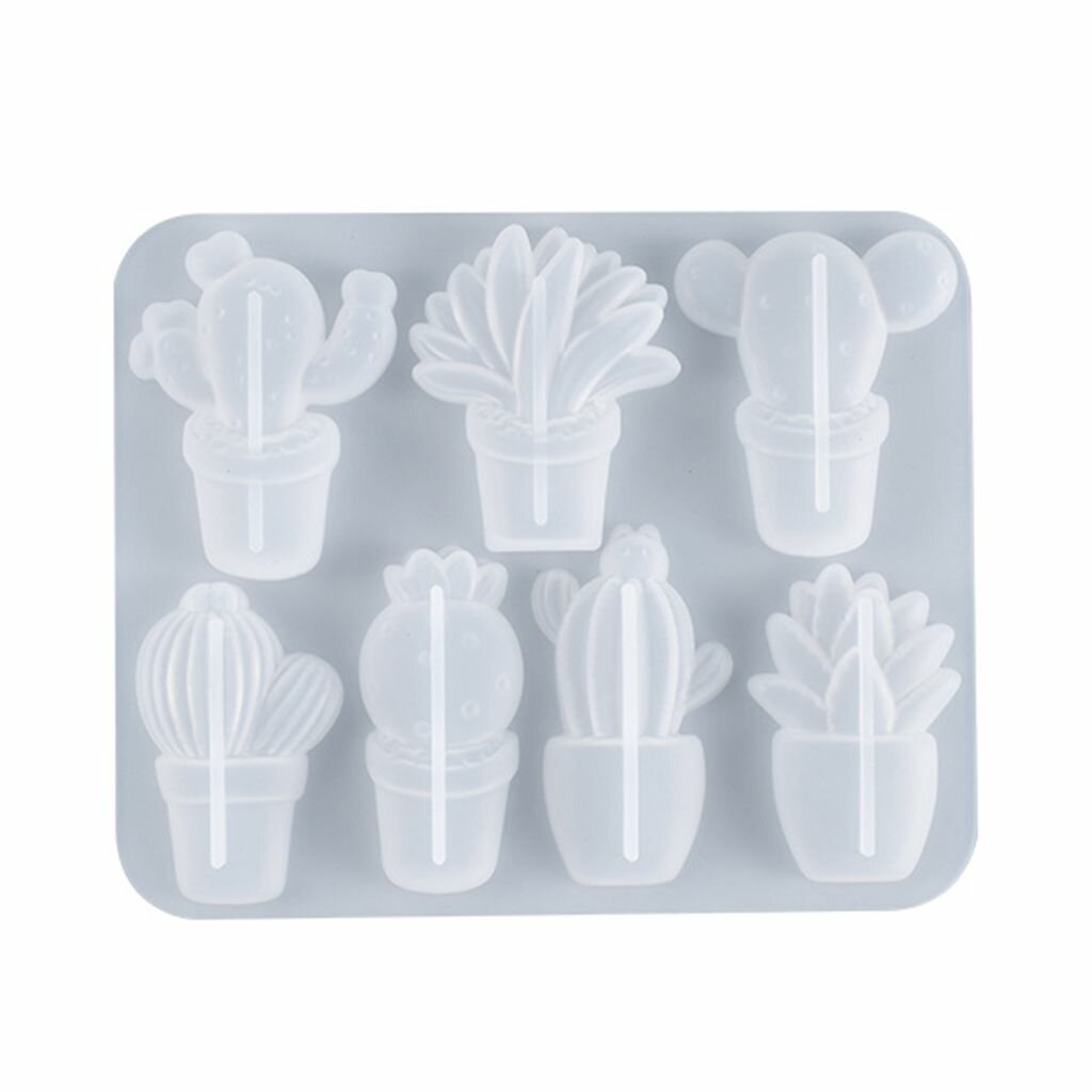 Брелок для ключей Подвески DIY Ремесла Эпоксидная смола Плесень ручной работы 3D Кактус