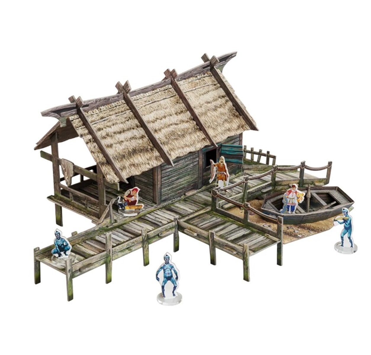 Сборная модель Умная Бумага Волшебные королевства. Рыбацкая хижина УмБум615