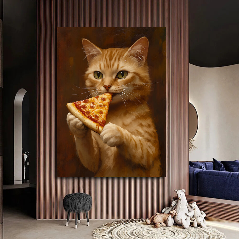 КОТ / прикольные картины для интерьера с животными, 60х80 см.