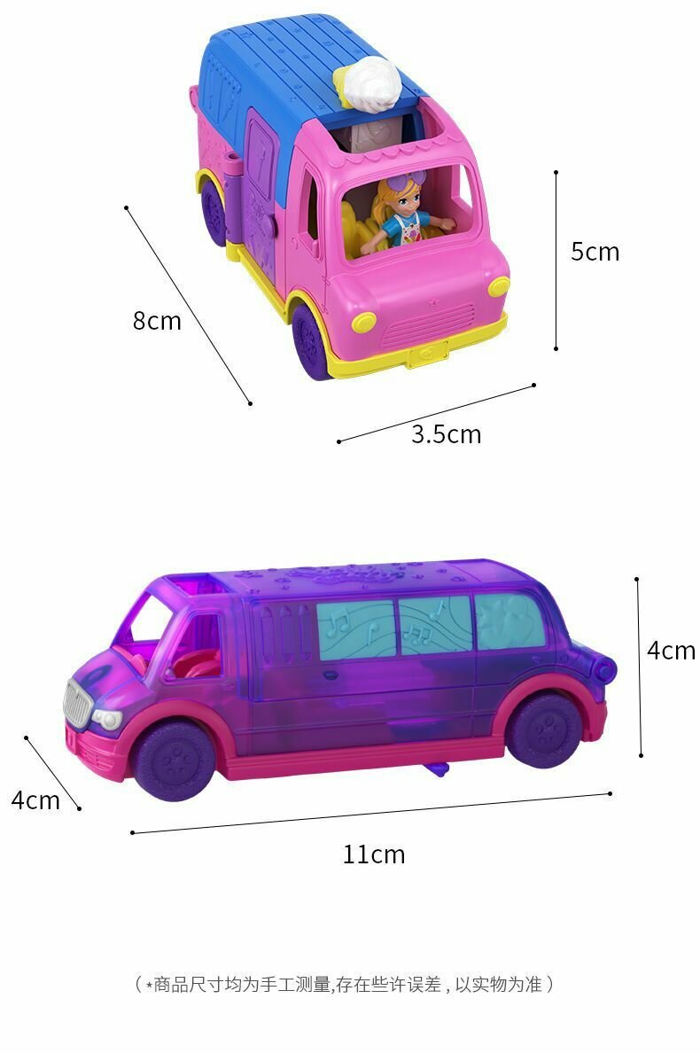 Игровой набор Polly Pocket, мини‑игрушки‑машинки в коробке‑сундучке, подарок для девочек — фото 1