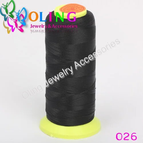 OLINGART Нейлоновая нить для бижутерии Черный, 1.0MM 1Roll, Black 026
