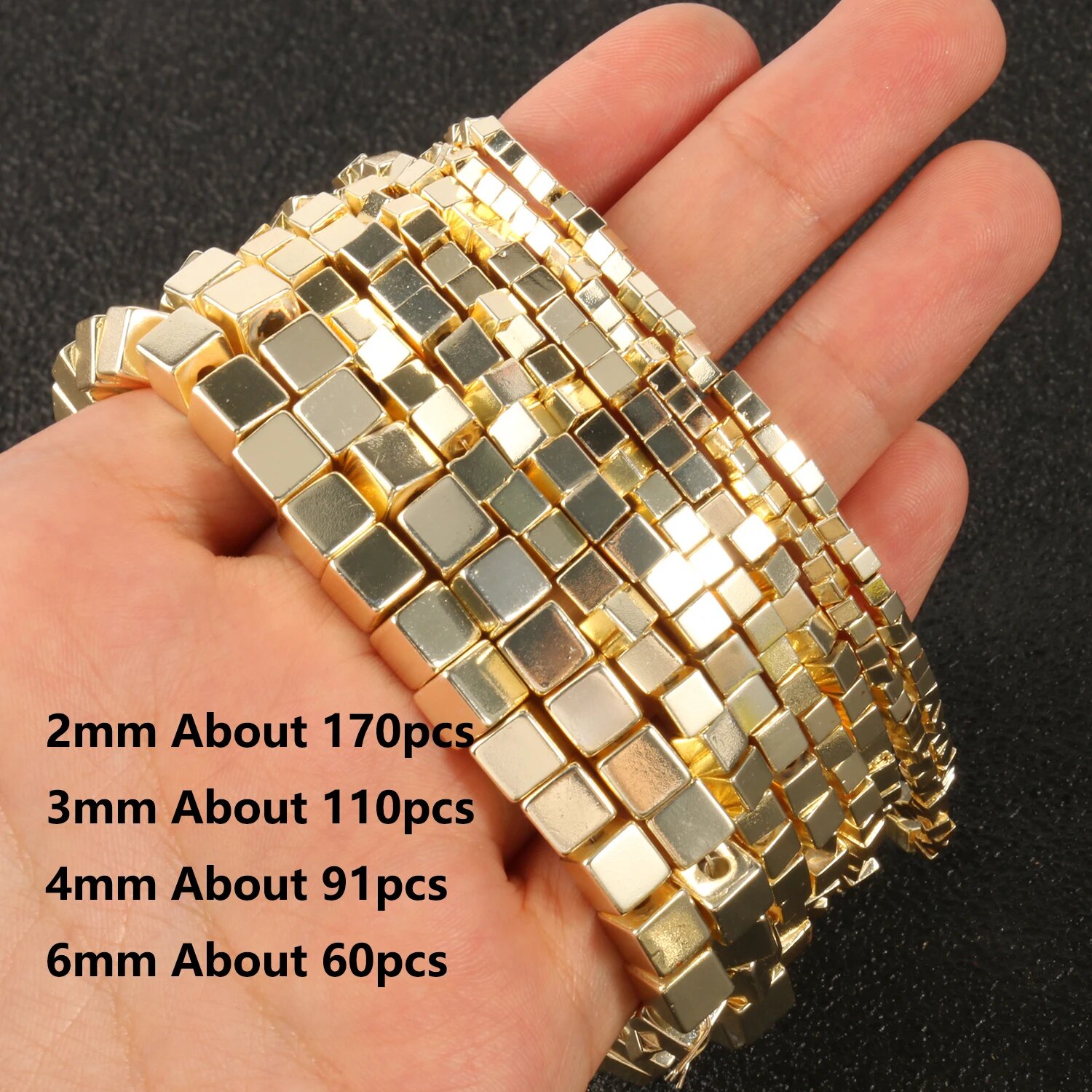 Бусины из гематита TANANTA 9K Золотой цвет 6mm, 12