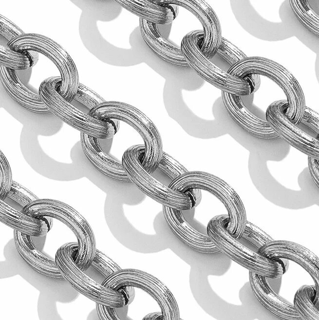 Цепочка из нержавеющей стали 12 мм, цвет B Steel, 1 метр