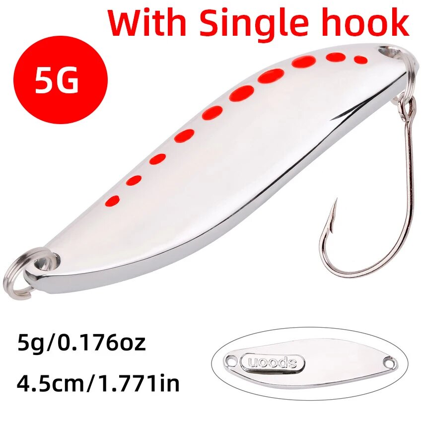Металлическая блесна Pesca для ловли форели 5g Silvery-1 Hook