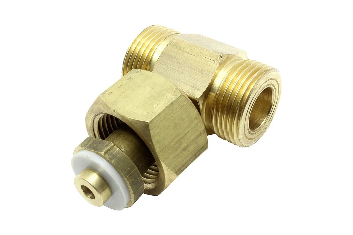 СваркаДжет Тройник кислородный гайка G3/4 G3/4 нар G3/4 нар латунь 4301010803003