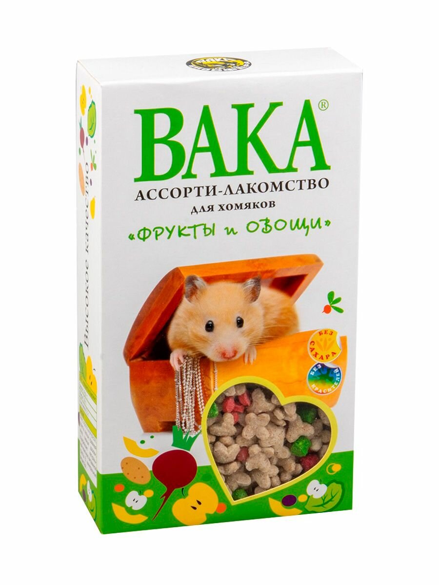 Лакомство для хомяков "Ассорти овощи и фрукты" 150гр