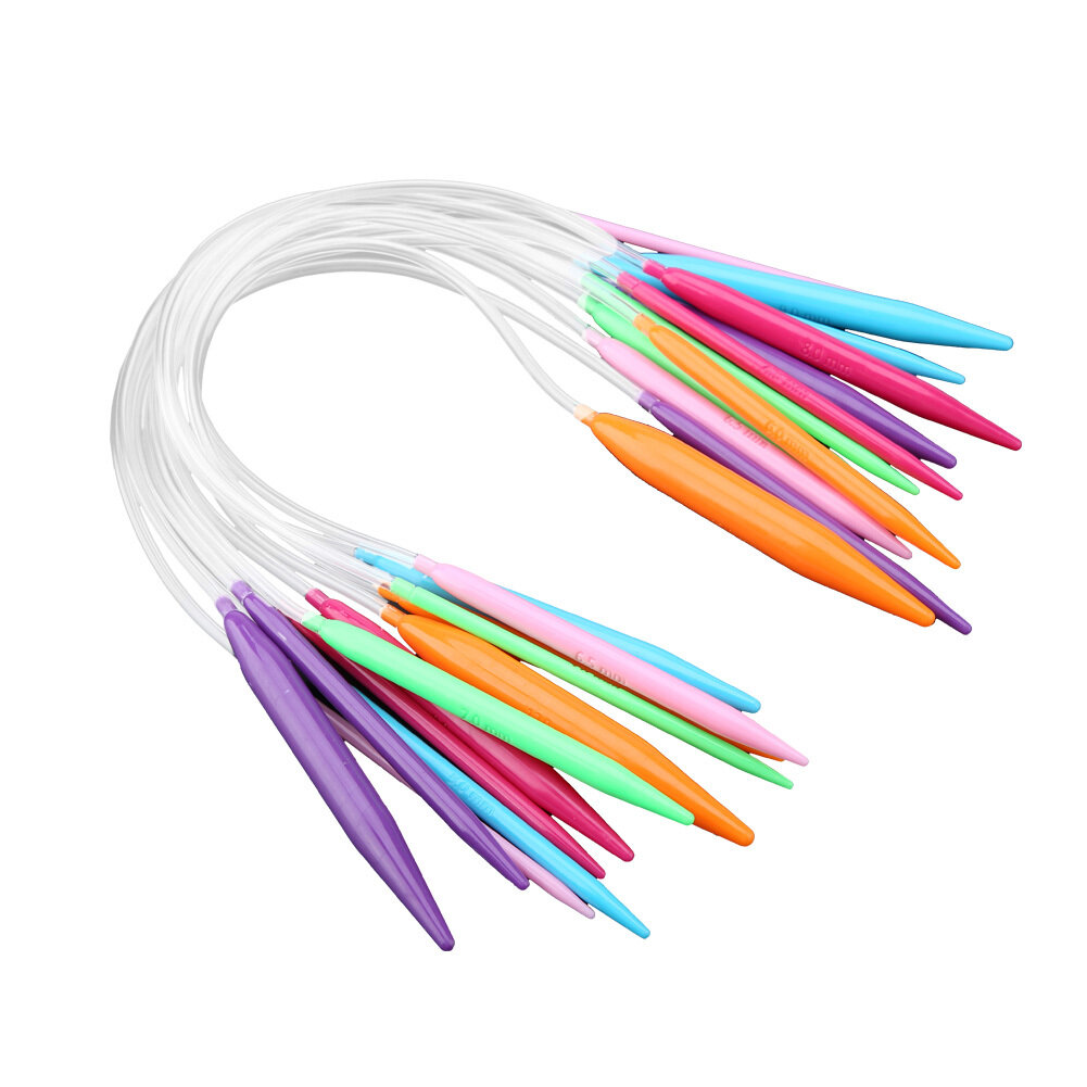 Набор разноцветных пластиковых круглых спиц для вязания свитера, набор игл для свитера, 12 шт. (40 см)