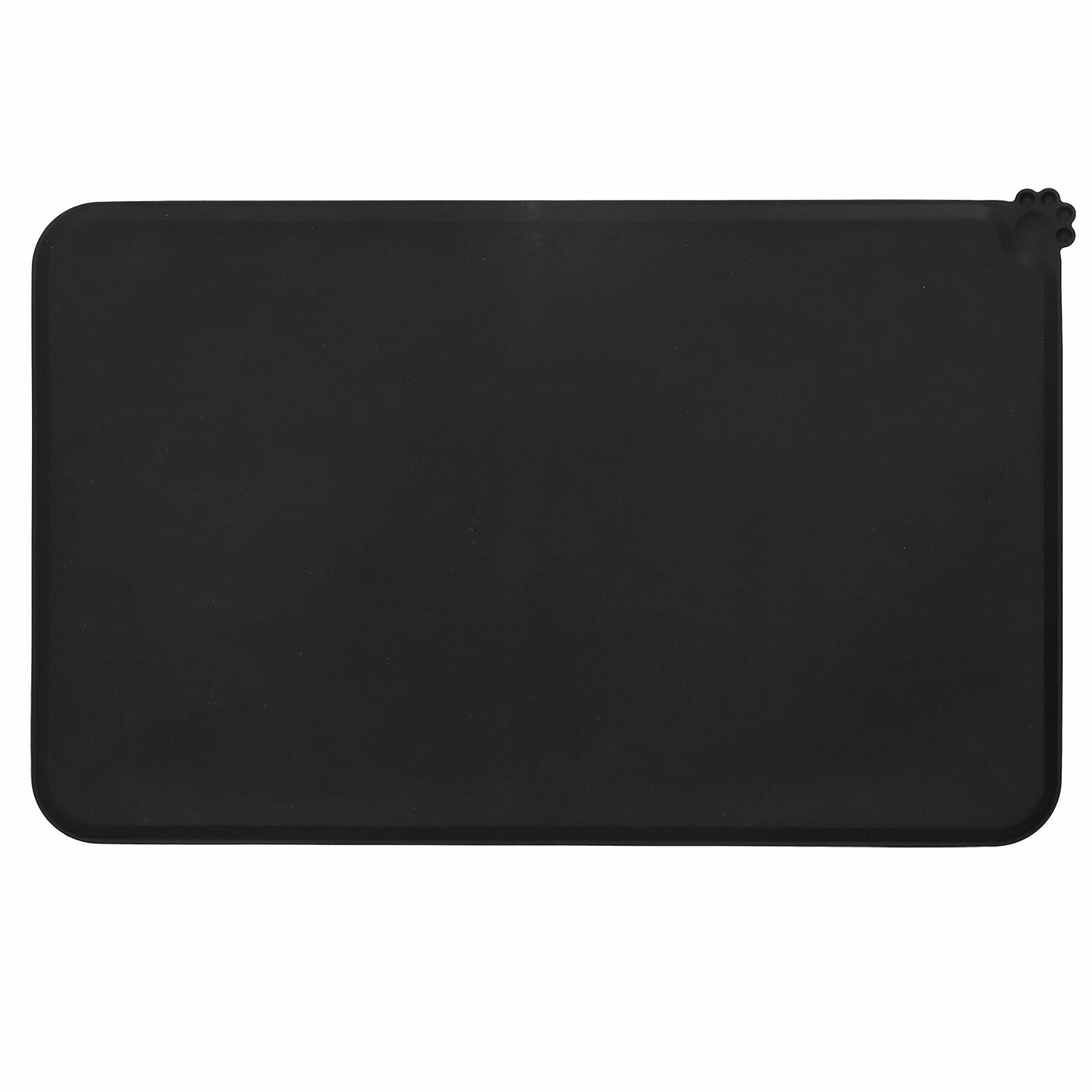 Силиконовый коврик для столовых приборов, герметичный, водонепроницаемый, нескользящий, коврик для кормушки для домашних животных (черный)