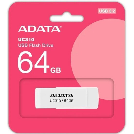 USB флешка Adata 64Gb UC310 white USB 3.2 Gen 1