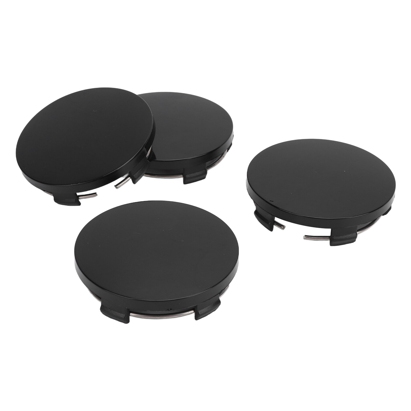 4PCS 60mm Колпак Центральный Дырок Колеса Автомобиля с Железным Кольцом Колпак Рим Центр Колеса Универсальный для Транспорта Черный