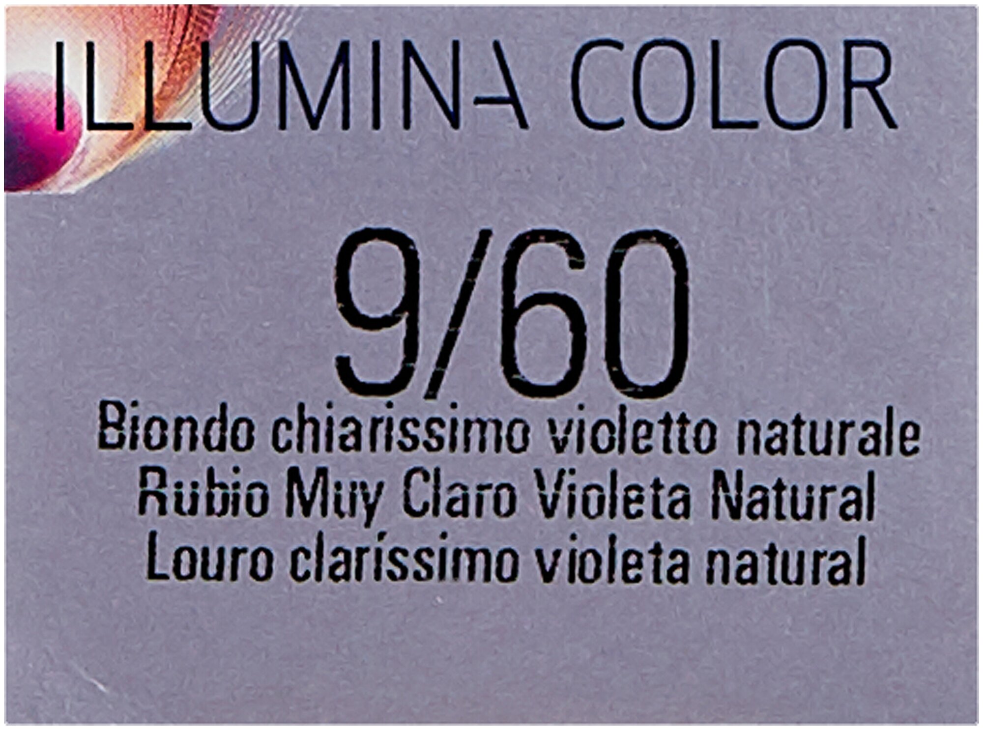 Крем-краска Wella Professionals Illumina Color для волос , 9/60 очень светлый блонд фиолетовый натуральный , 60мл