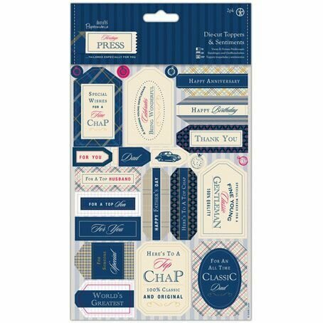 Набор бумаги docrafts "Heritage Press", Пожелания, с высечкой, 2 шт