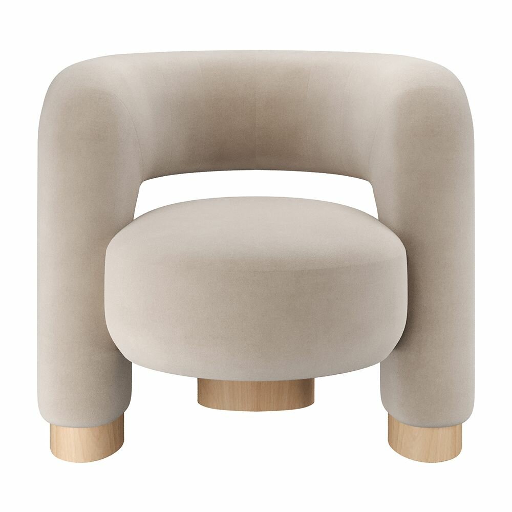 Кресло PECOLA, 820х800х740, тон натуральное дерево бежевый