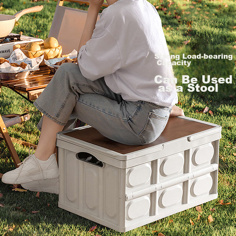 Beifute Outdoor Camping Storage Box, Foldable Car Table, Portable Picnic Car Trunk Storage Box