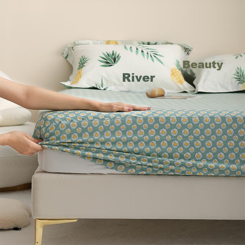 Duoxiai, Pure Cotton Fitted Sheet, Bedspread, Mattress Protector, Single Piece, for 1.8m Bed, 200*180cm