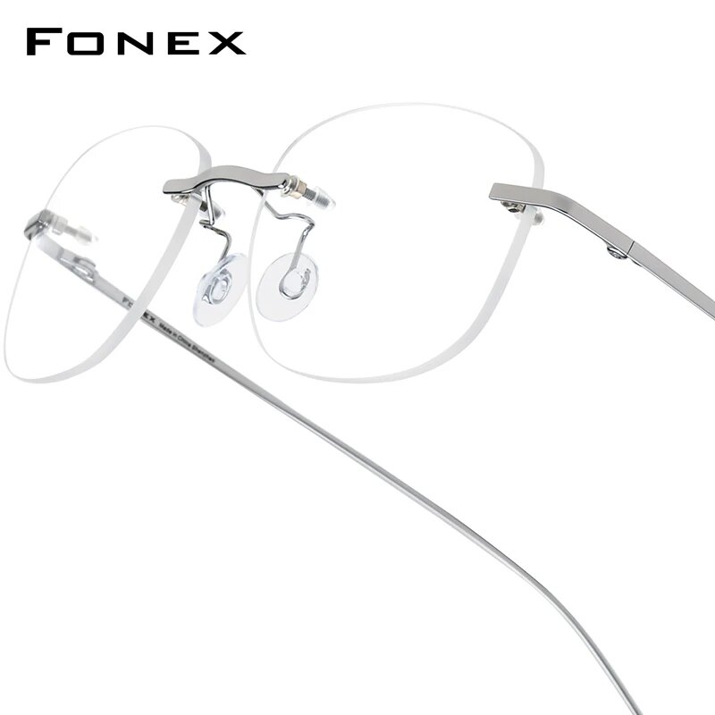 FONEX безрамочные очки 8107 серебристый, Белый